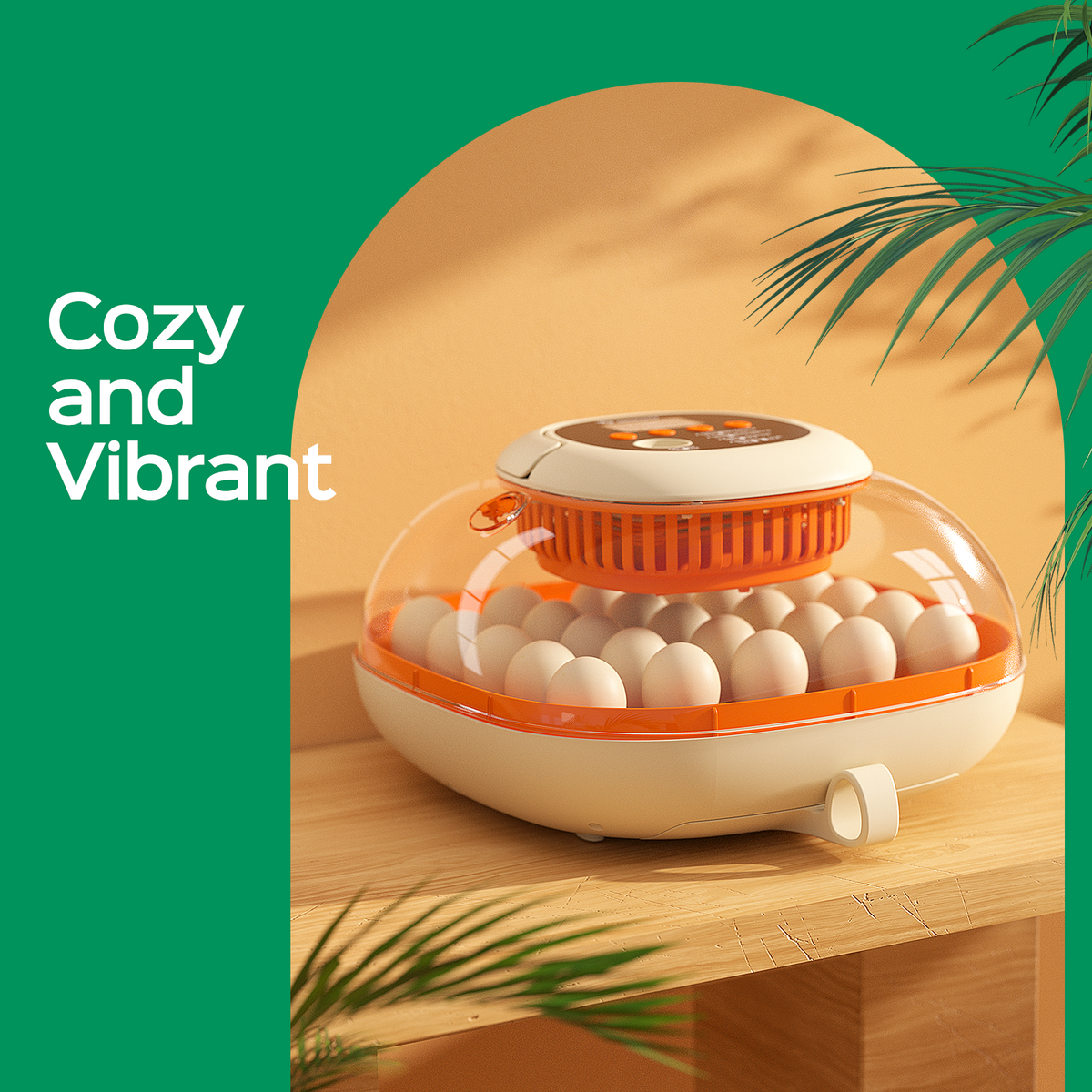 Egg Incubator, 25 Egg Capacity, with auto egg turner - Chickcozy